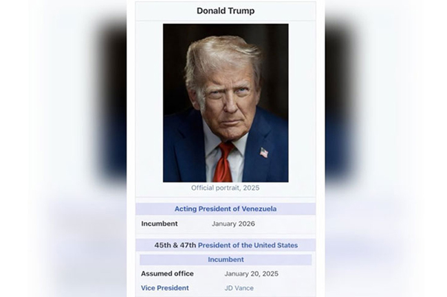 Trump declares himself ‘Acting President of Venezuela’ days after ...